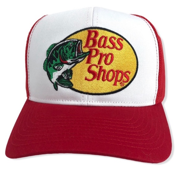 Bass Pro Shops | Accessories | Bass Pro Shops Embroidered Red Trucker ...